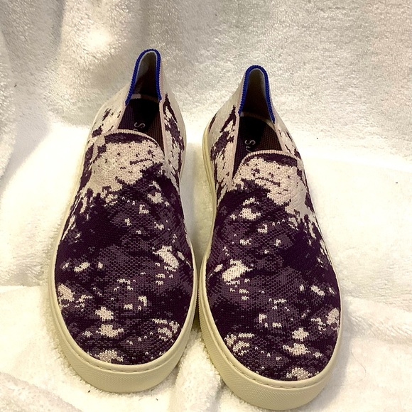 Rothy's | Shoes | Rothys Purple Splash Textile The Origianl Slip On ...